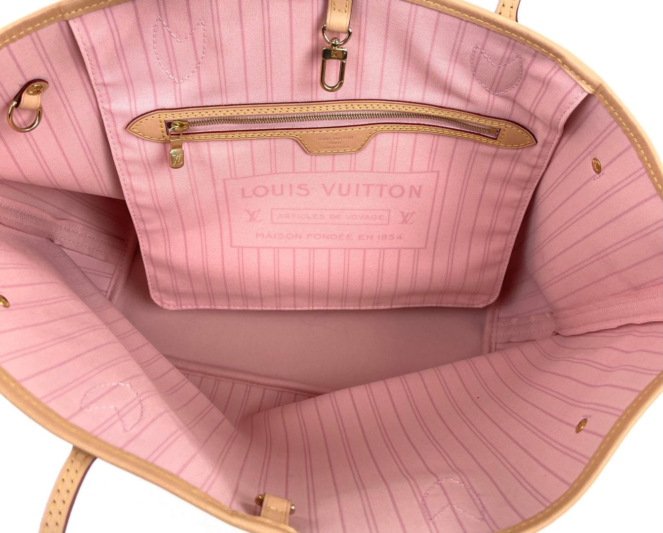 Neverfull Mm Damier Azur Rose Ballerine Iub | semashow.com